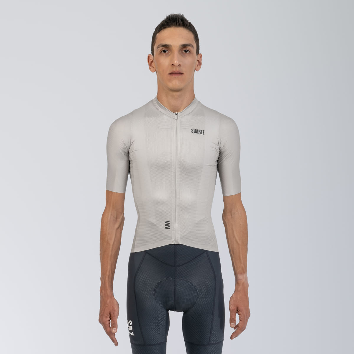 Men's Lite Warm Gray Cycling Jersey | Suarez Clothing - SUAREZ®
